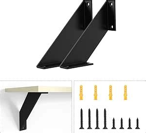 Sporoot Regalhalterung Schwarz Regalwinkel 10cm 90°dreieck