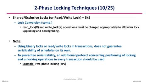 Concurrency Control In Database Management System Ppt