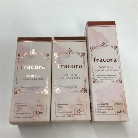 Y1414 Fracora Whitest フラコラ化粧水 Pl 30ml・ フラコラ美容液 Fp30 プラセンタエキス原液 15ml×2