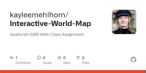 Github Kayleemehlhorninteractive World Map Javascript D280 Wgu Class Assignment