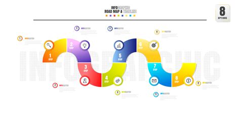Timeline Infographics Design Template With 8 Options Process Diagram 17654018 Vector Art At