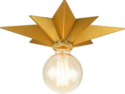 Viluxy Flush Mount Ceiling Light Satin Nickel Star Light Fixtures