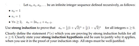 Solved Let 20 21 22 Be An Infinite Integer Sequence