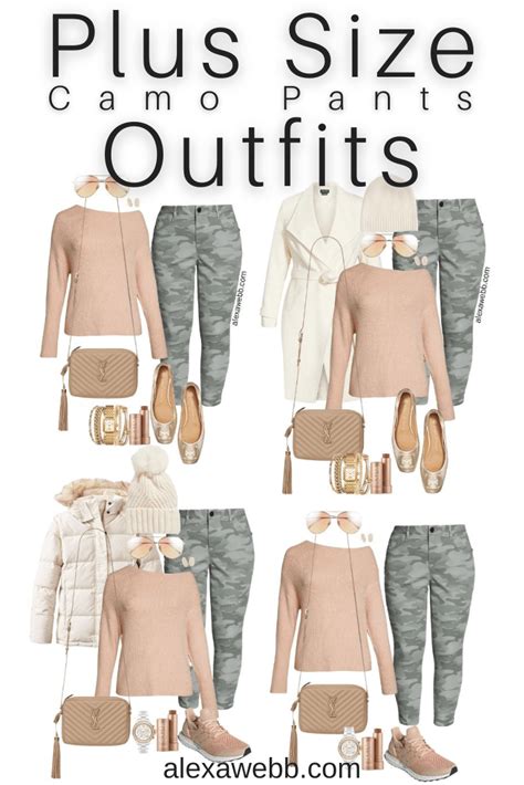 Plus Size Camo Pants And Blush Outfits Alexa Webb