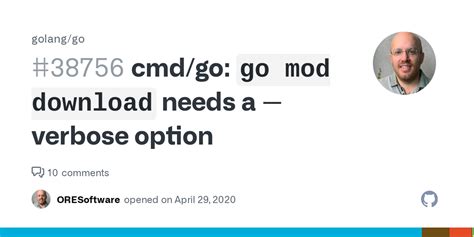Cmdgo `go Mod Download` Needs A Verbose Option · Issue 38756