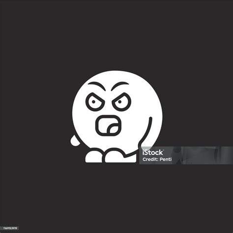 외치는 아이콘 웹 사이트 디자인 및 모바일 앱 개발을위한 채워진 외침 아이콘 검은 배경에 고립 된 채워진 이모티콘 사람들 컬렉션에서 아이콘을 외치는 디자인에 대한 스톡 벡터