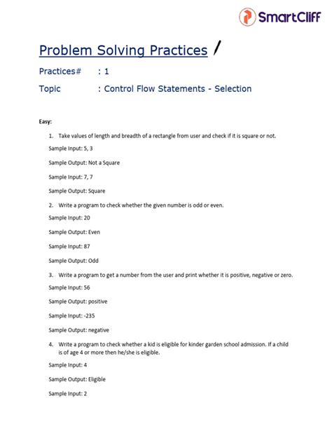 ntrol flow statements 1 pdf taxes numbers