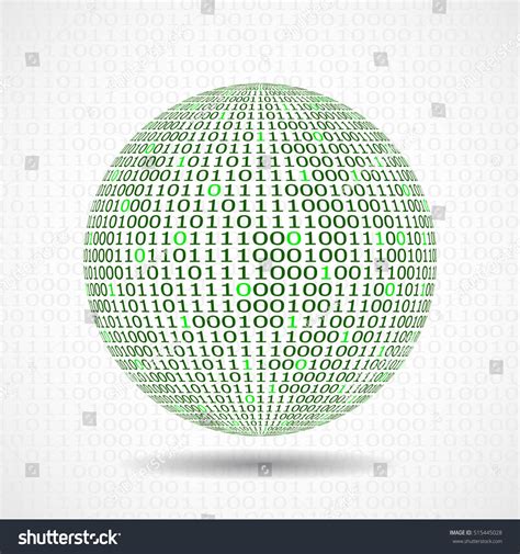 Globe Binary Code Abstract Technology Ball Stock Vector Royalty Free