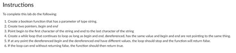 Solved I Am Doing A Palindrome Assignment Lab For C And I Chegg