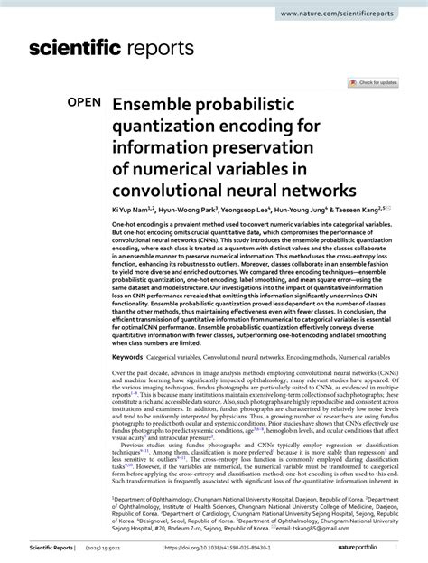 Pdf Ensemble Probabilistic Quantization Encoding For Information
