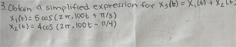 Solved Obtain A Simplified Expression For Chegg