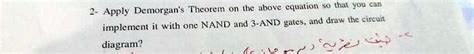 Microprocessor 2 Apply Demorgans Theorem On The Above Cquation So That