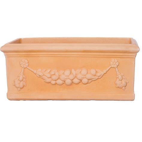 Rectangular Decorated Plant Pots Rotoplastics