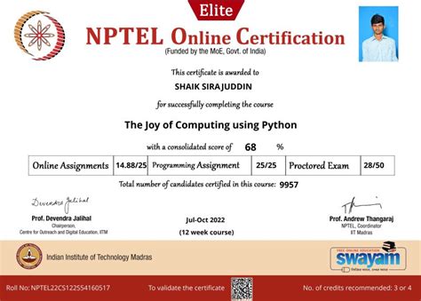 Siraj Shaik On Linkedin Python Swayam Nptel