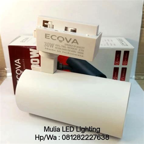 Jual Ecova Lampu Led Track Light COB Watt 30 Watt 6500K Putih Jakarta Pusat Mulia Led