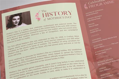 Vintage Mothers Day Program Template For Canva On Behance