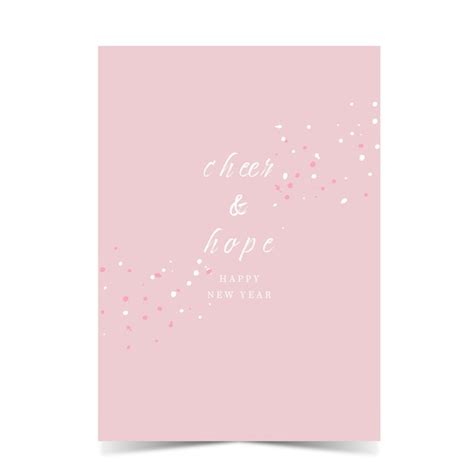 Premium Vector Happy New Year Postcard Cheer And Hope