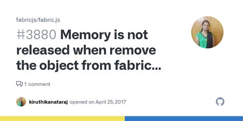 memory is not released when remove the object from fabric canvas