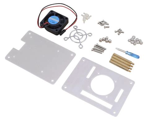 Acrylic Clear Enclosure W Cooling Fan For Raspberry Pi Robotshop
