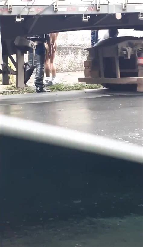 Hidden Spy Truck Driver Fucking A Man