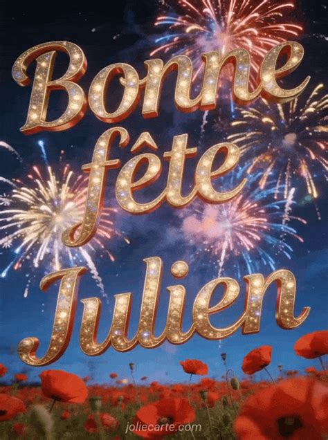 Julien Bonne Fête Gratuit  Animé 🎆 Joliecarte