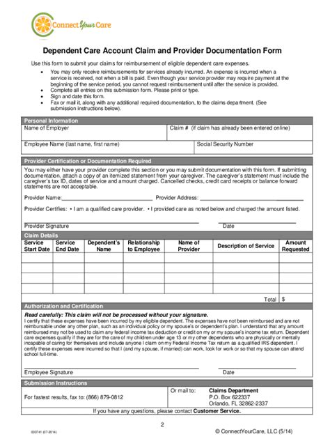 Optum Financial Dependent Care Form Fill Out And Sign Online Dochub