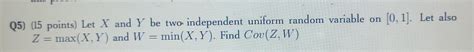 Solved Q1 15 Points Let X Be A Continuous Nonnegative