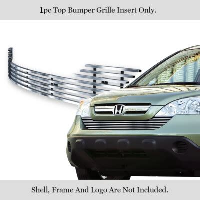 Fits 2007 2009 Honda Cr V Lower Bumper Stainless Silver Billet Grille