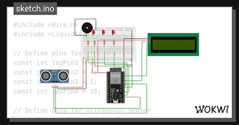 Water Level Indicator Wokwi Esp32 Stm32 Arduino Simulator