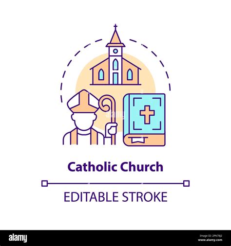 Catholic Church Concept Icon Stock Vector Image And Art Alamy