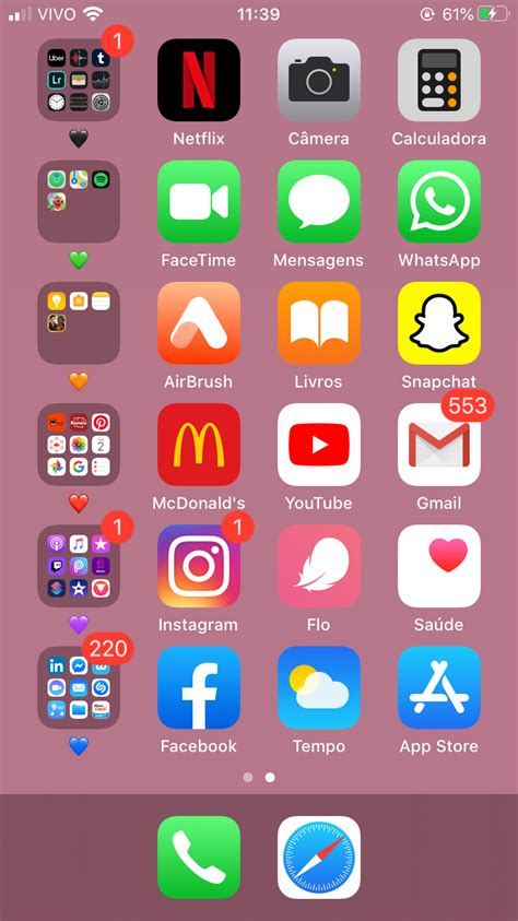 Tela Inicial Iphone Aplicativos Para Celular Conselho Para Amiga