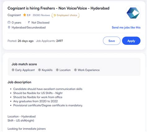 Cognizant Jobs For Freshers W3hiring