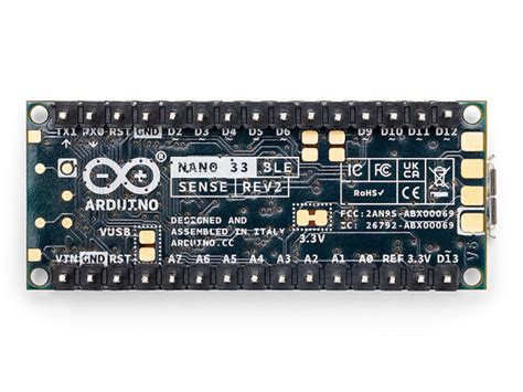 Official Arduino Nano 33 Ble Sense Rev2 With Headers Eckstein Shop