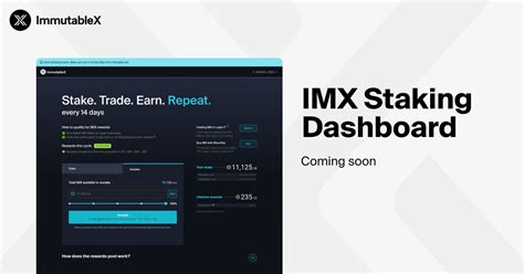 Immutable IMX On Twitter The Second Phase Of Staking Will Require Active Interaction