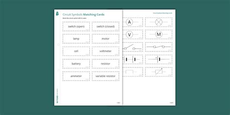 Ks3 Circuit Symbols Matching Cards Activity Beyond Science