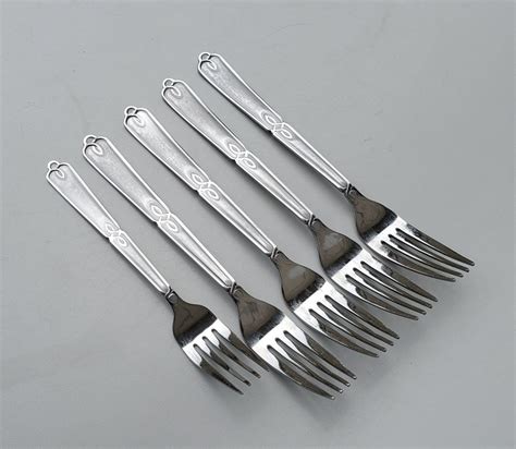 Gibson Stainless Flatware Gia54 Pattern Mixed Lot Of 5 Forks 4