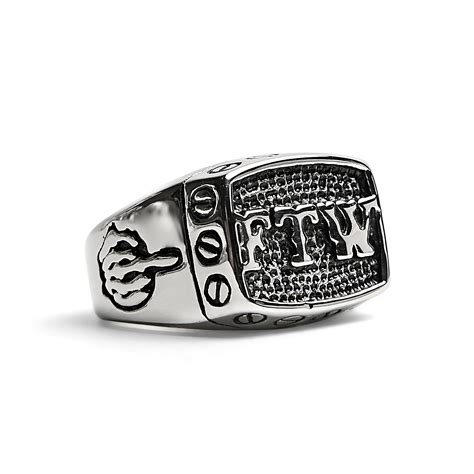 Ftw Middle Finger Signet Ring Scr4098
