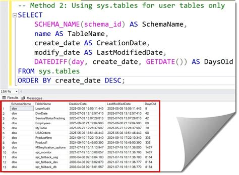 How To Check Table Creation Date In Sql Server Sql Server Guides