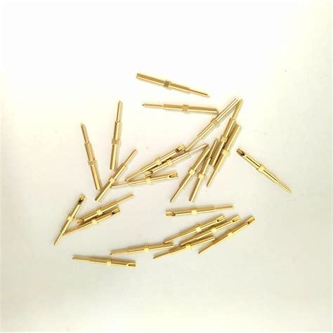 Cnc Precision Brass Beryllium Copper Alloy Gold Plating Smt Spring Loaded Connector Pin Pogo