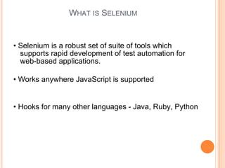 Automation Testing Using Selenium PDF