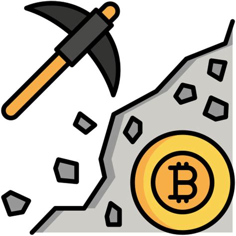 Bitcoin Mining Flaticons Lineal Color Icon