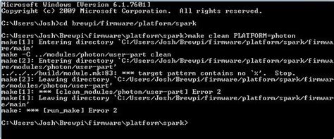 Error Compiling Firmware For Photon Troubleshooting Brewpi Community