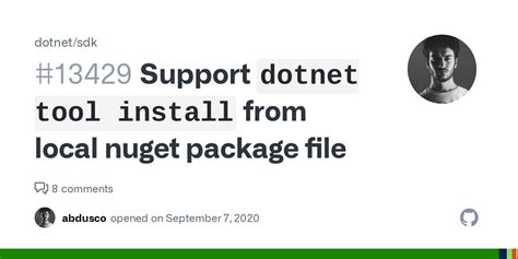 Support `dotnet Tool Install` From Local Nuget Package File · Issue