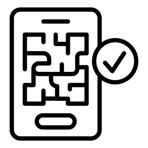 smartphone qr code icon outline vector test pcr 15097628 vector art at
