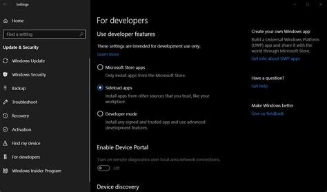 Windows 10 V1809 Install Could Fail If Developer Mode Is Enabled
