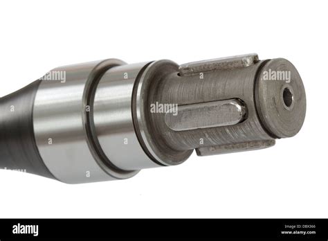 The Cotter Connection On Shaft Isolated On A White Background With Clipping Path Stock Photo