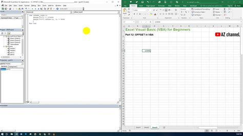 Part 13 Offset In Vba Excel Visual Basic Vba For Beginners