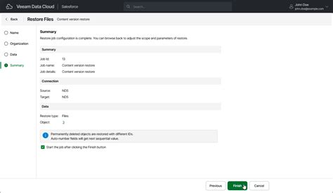 Step 5 Finish Working With Wizard Veeam Data Cloud