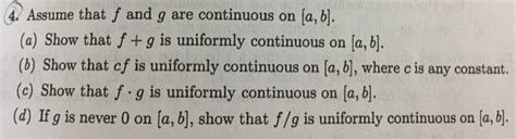 Solved Assume That F And G Are Continuous On A B Show Chegg