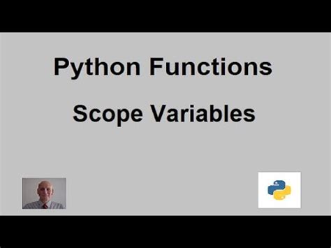 Python Scope Variables YouTube